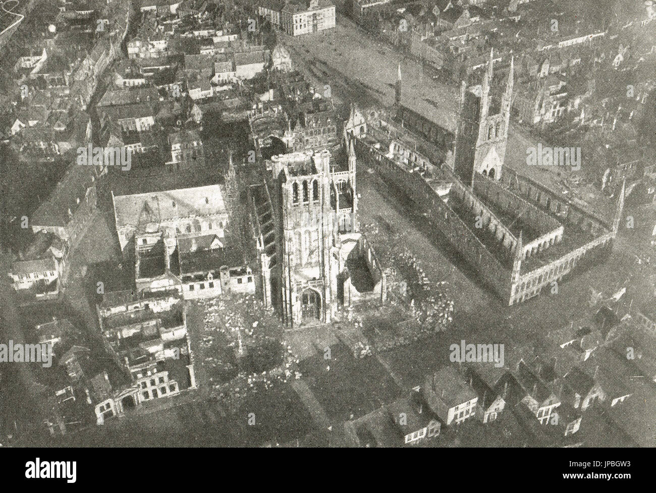 Aerial view German bombing, 3rd Battle of Ypres, 1917 Stock Photo - Alamy