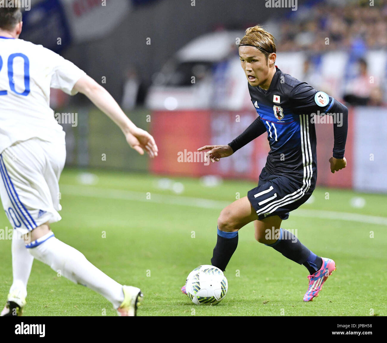 Japan forward Takashi Usami, seen in this photo taken on June 7, 2016 ...