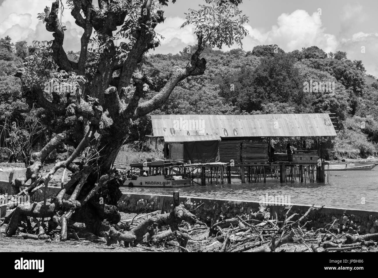 Landing place for fishermen in the town of Kampung Rinca, Indonesia ...