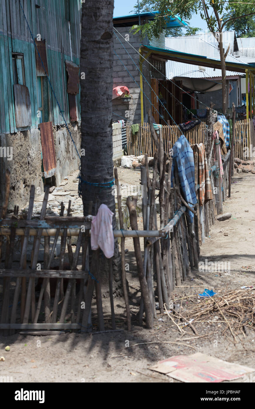 Houses in the town of Kampung Rinca, Indonesia, Komodo, UNESCO, world ...