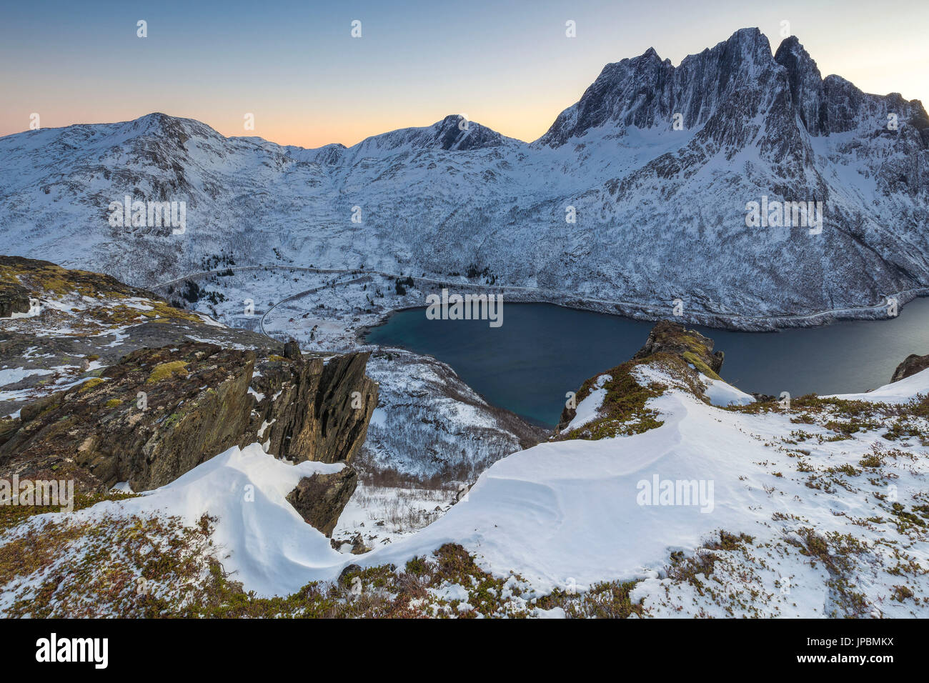 View of the houses of mefjordbotn hi-res stock photography and images ...
