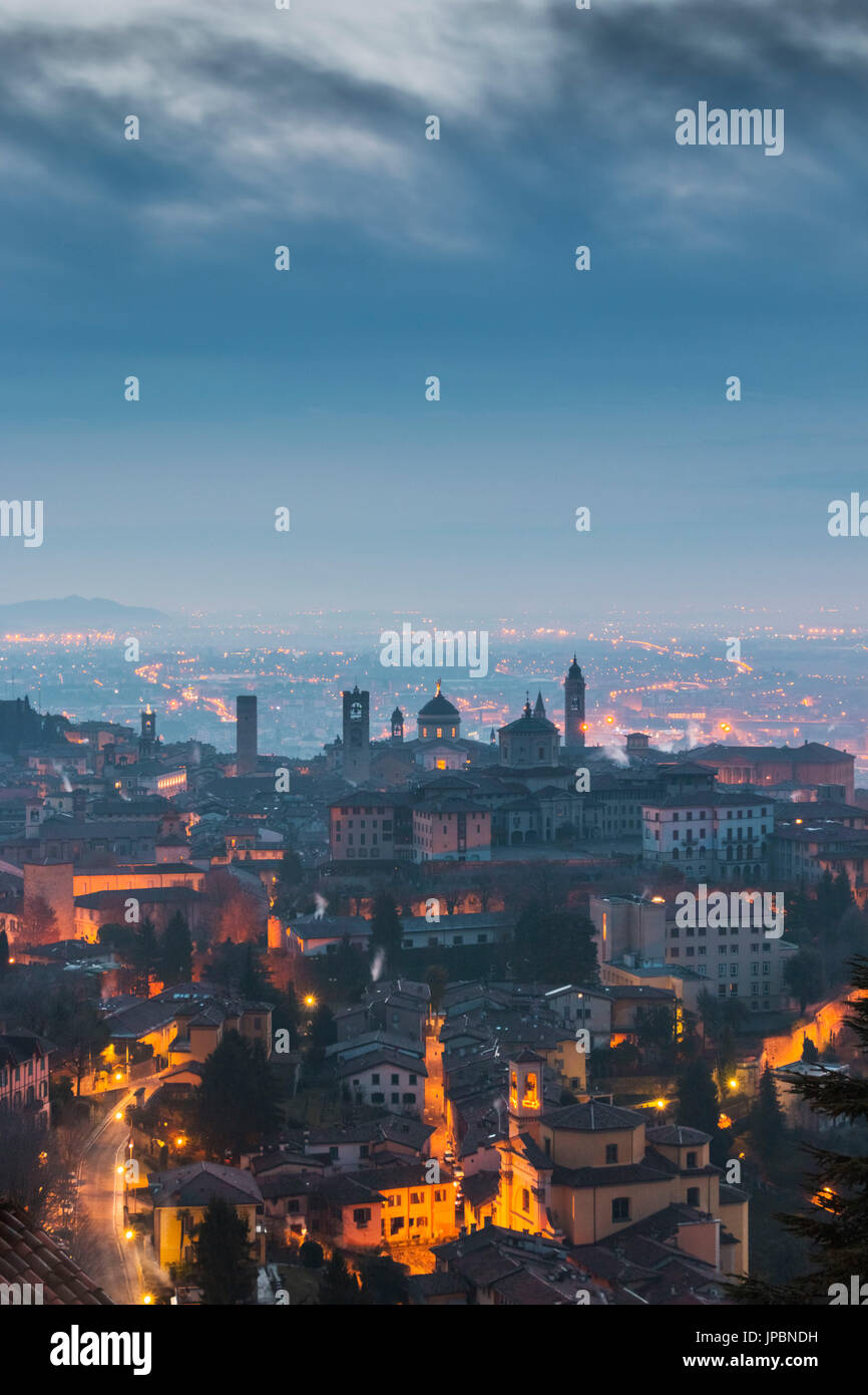 The light of the city. Bergamo Upper Town (Città Alta), Bergamo ...