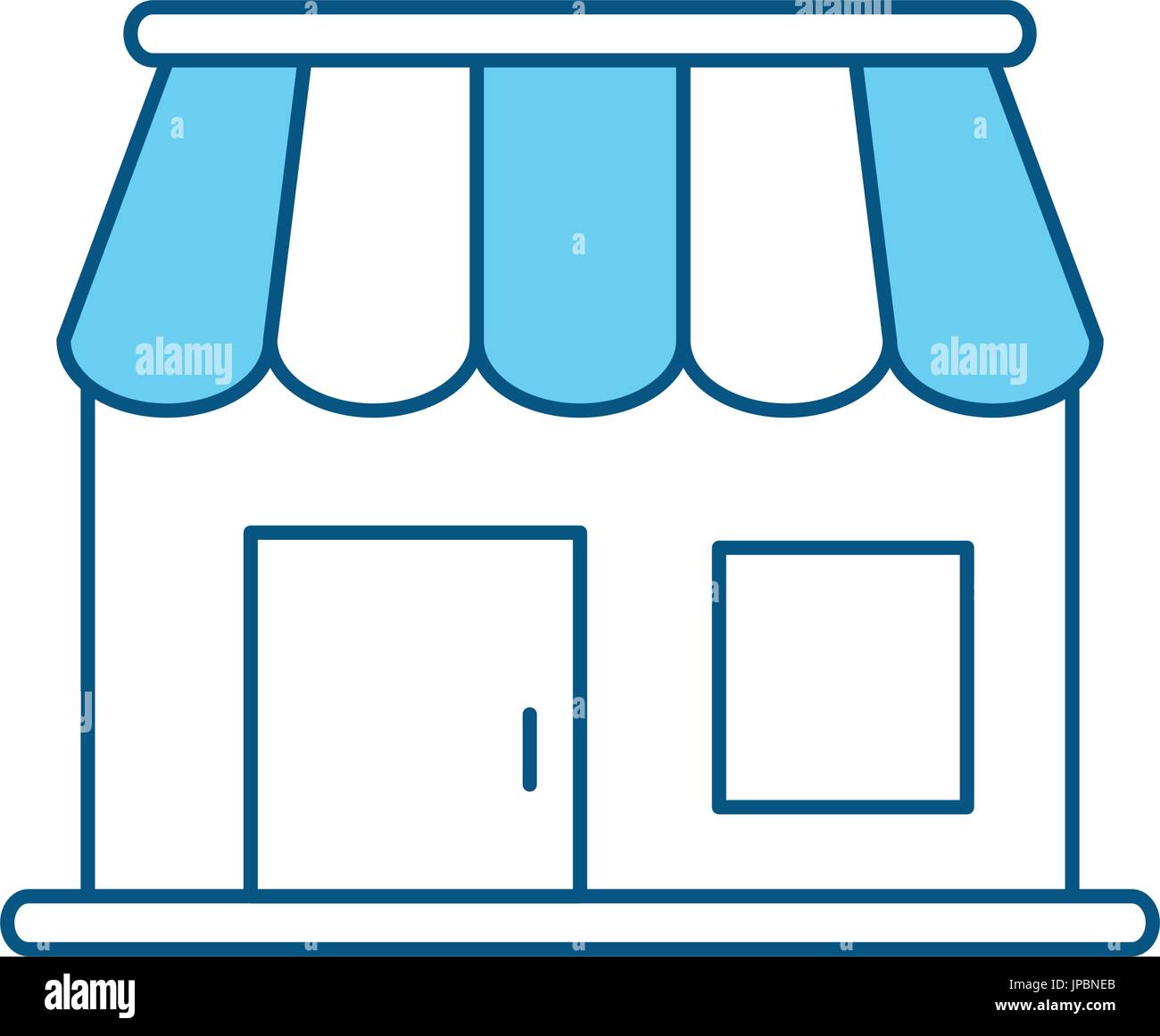 Blue city shopping mall Stock Vector Images - Alamy