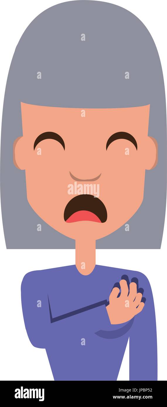 Woman with heart attack face Stock Vector Image & Art - Alamy