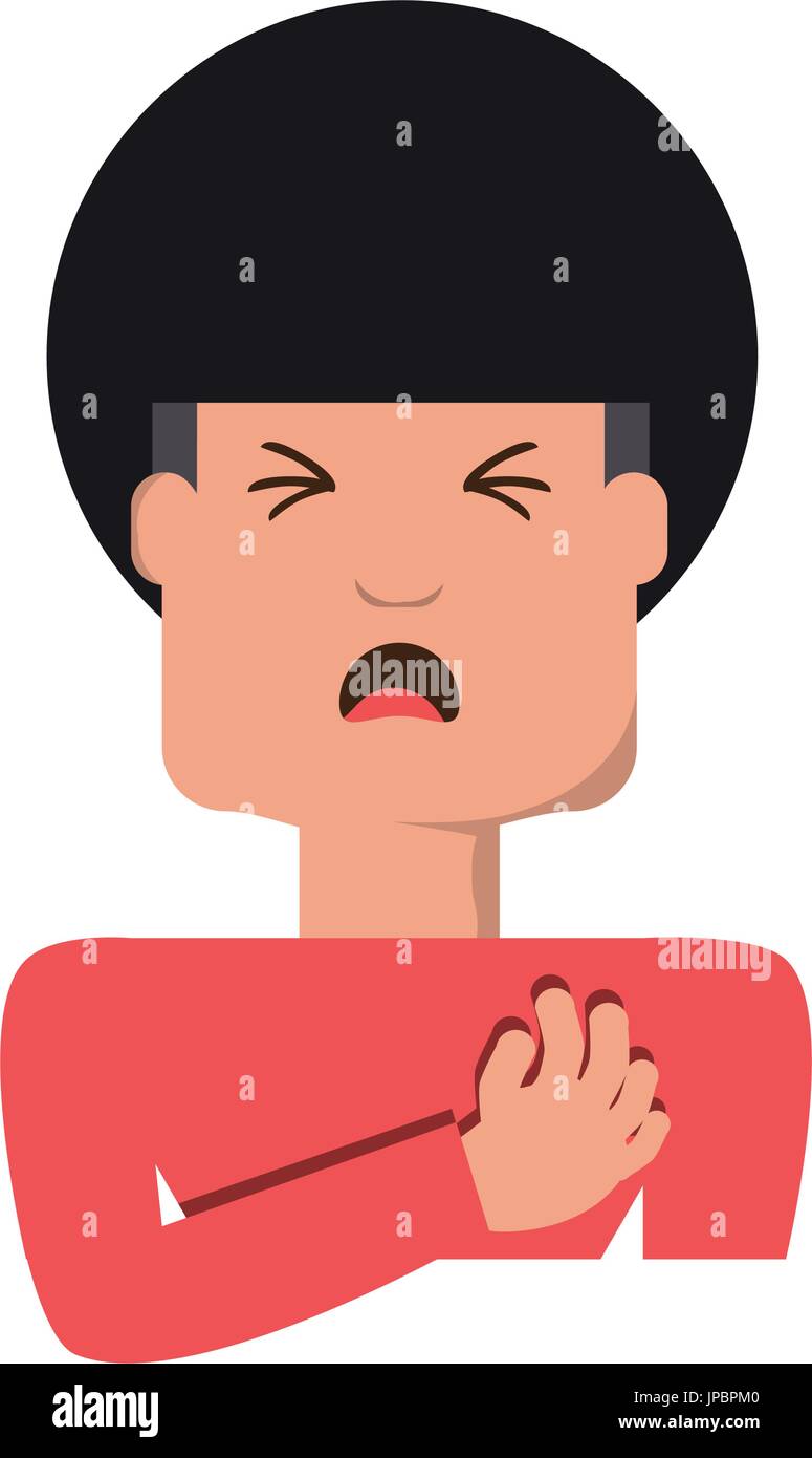 Man with heart attack face cartoon Stock Vector Image & Art - Alamy