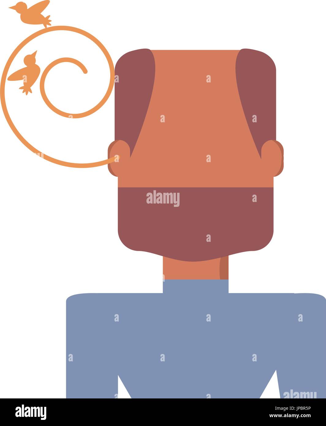 Man listening birds Stock Vector Image & Art - Alamy