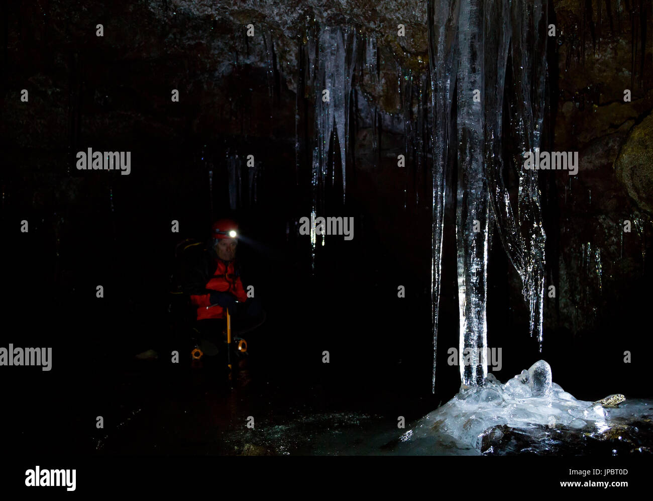 cave of frost, etna, sicily, italy europe Stock Photo - Alamy