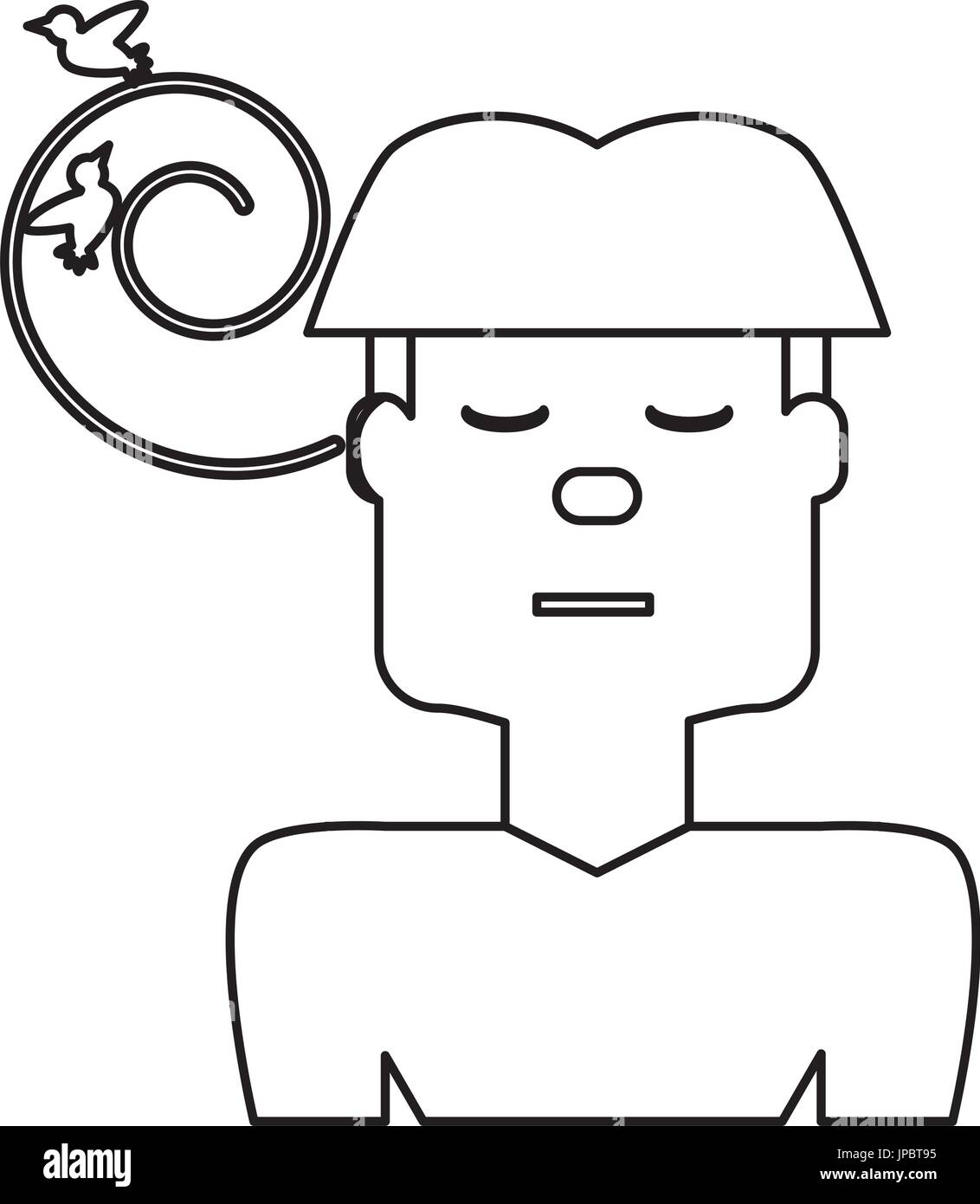 Black man listening music Stock Vector Images - Alamy