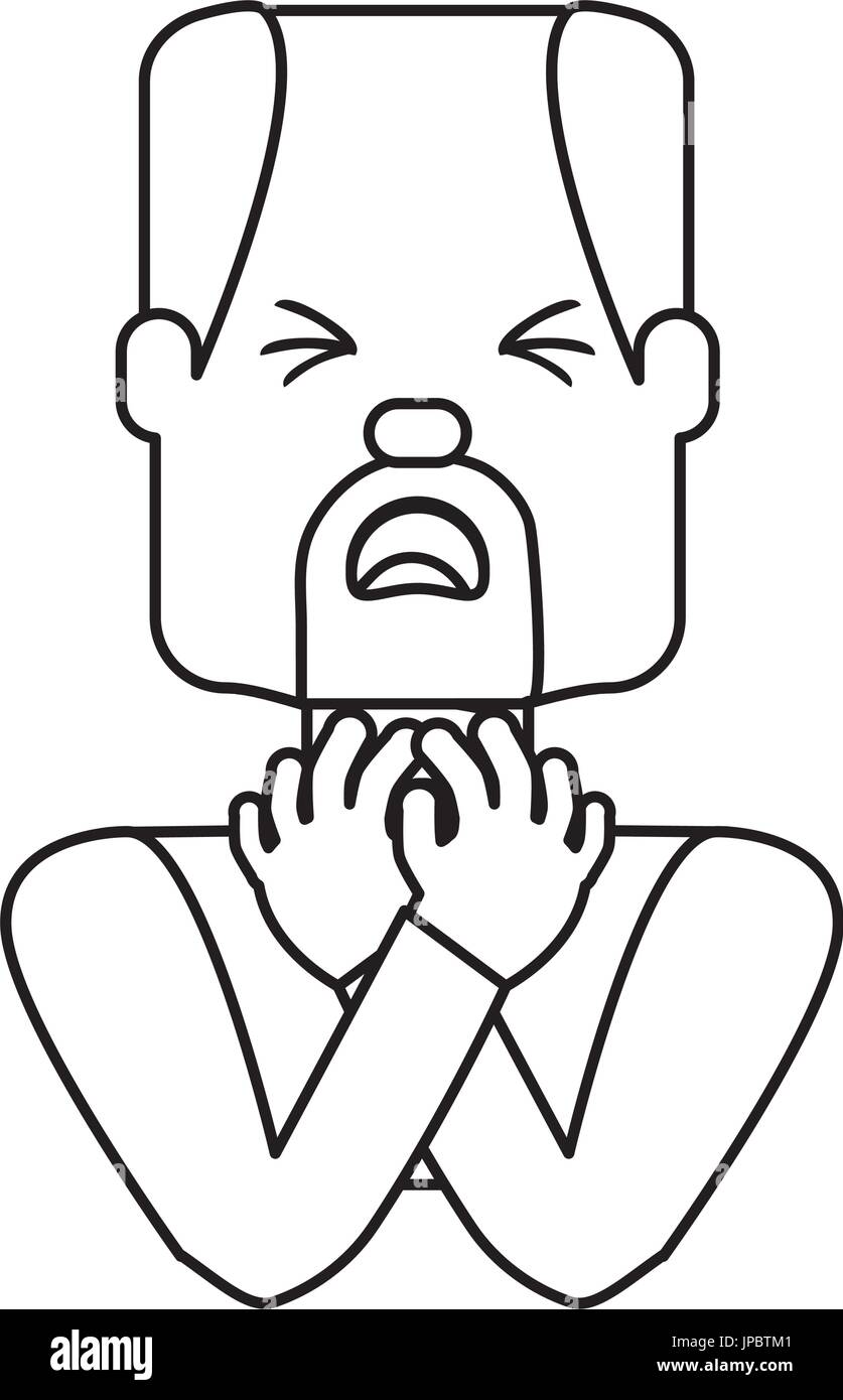 Man with heart attack face cartoon Stock Vector Image & Art - Alamy