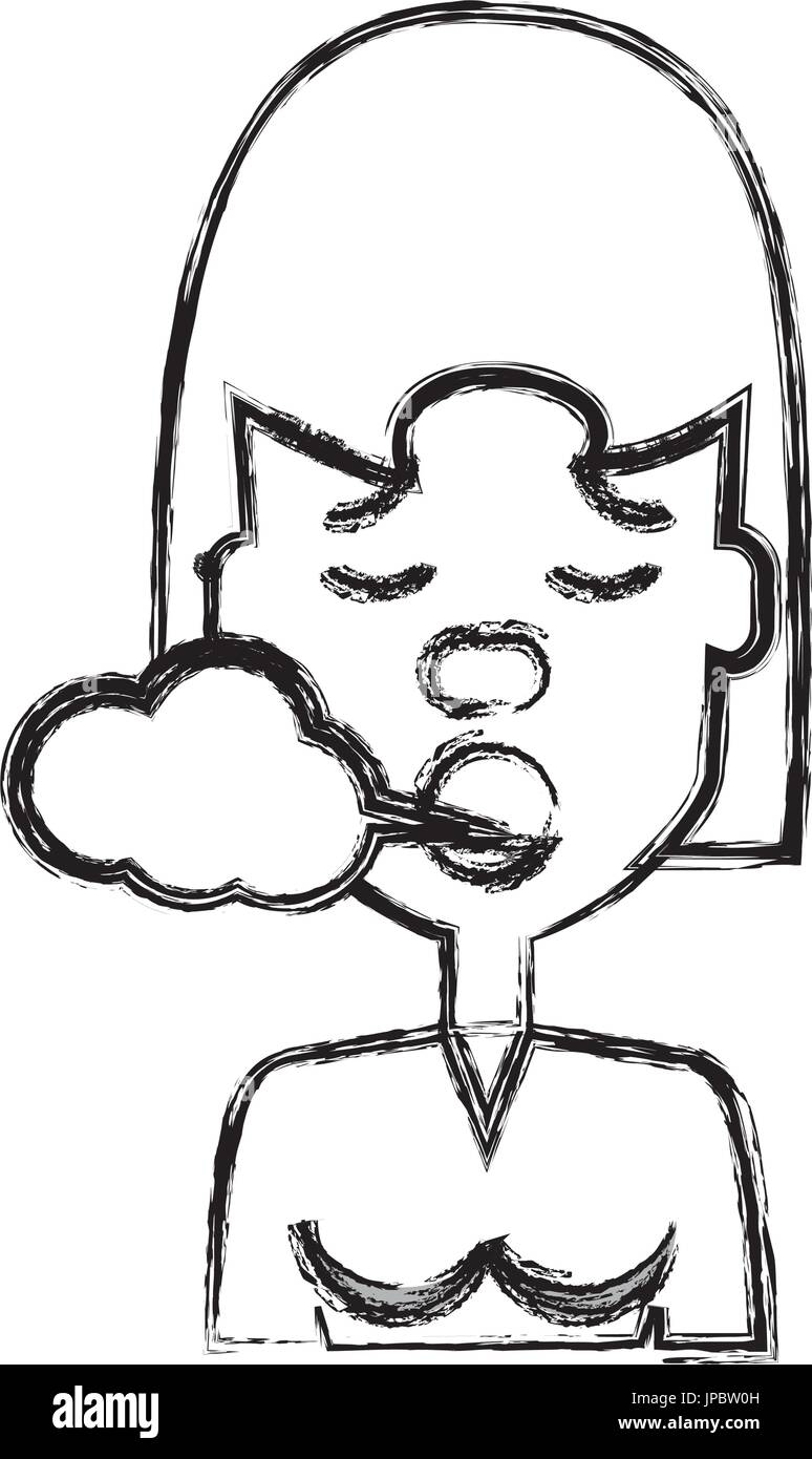 Woman smoking cartoon Stock Vector Image & Art - Alamy