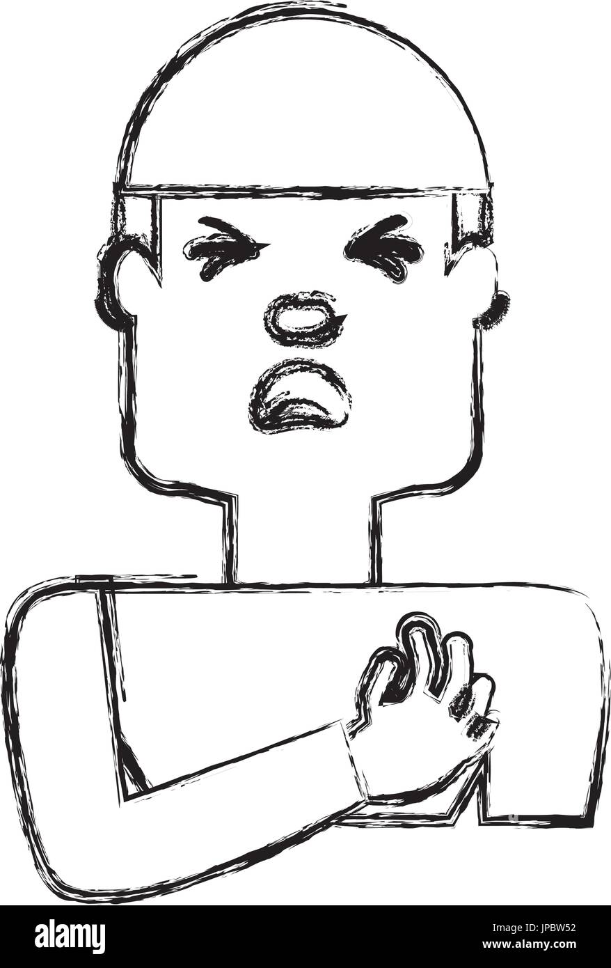 Man with heart attack face cartoon Stock Vector Image & Art - Alamy