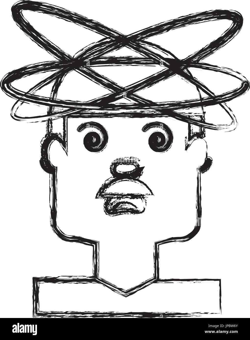 Crazy man cartoon Stock Vector Image & Art - Alamy