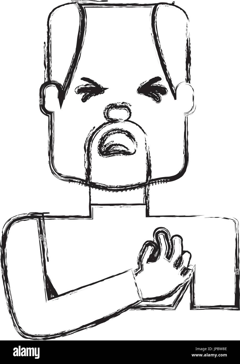 Head pain attack man Stock Vector Images - Alamy