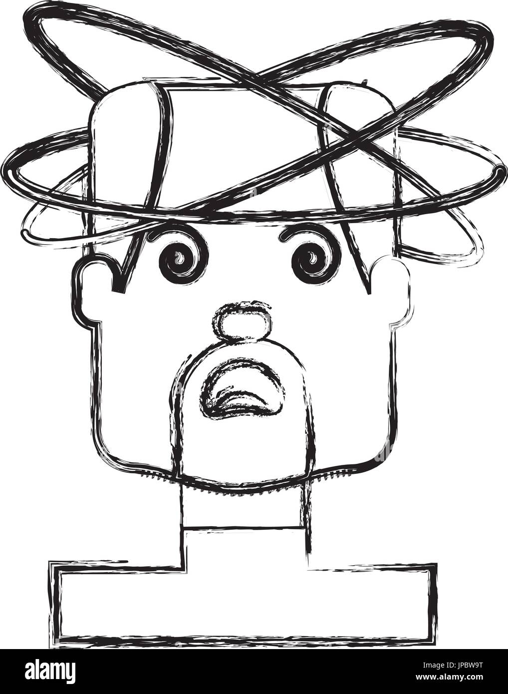 Crazy man cartoon Stock Vector Image & Art - Alamy