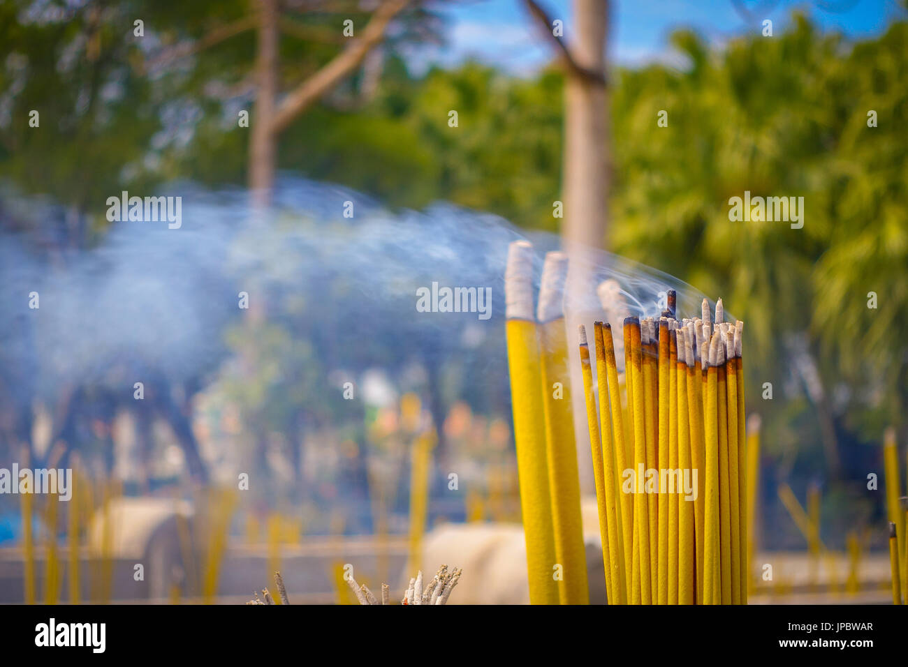 Buddhist prayer sticks hi-res stock photography and images - Alamy