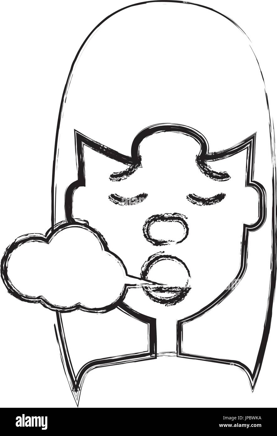 Woman smoking cartoon Stock Vector Image & Art - Alamy