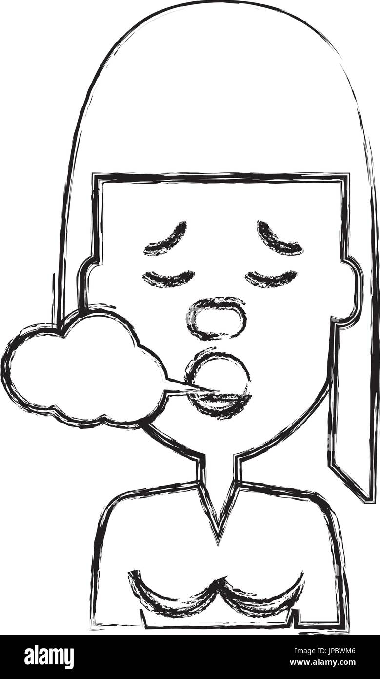 Woman smoking cartoon Stock Vector Image & Art - Alamy