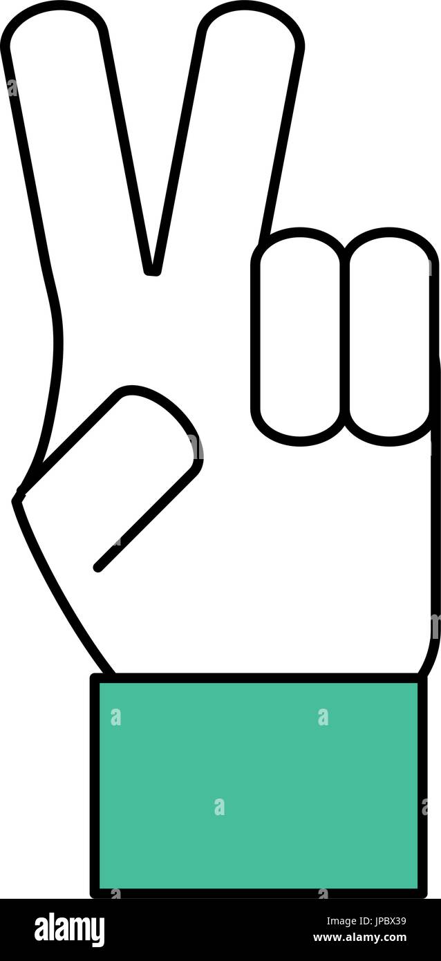 Hand peace symbol Stock Vector Image & Art - Alamy