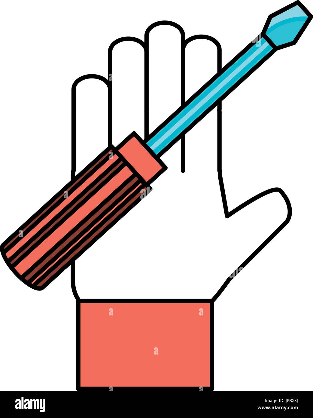 Hand with tool Stock Vector Image & Art - Alamy