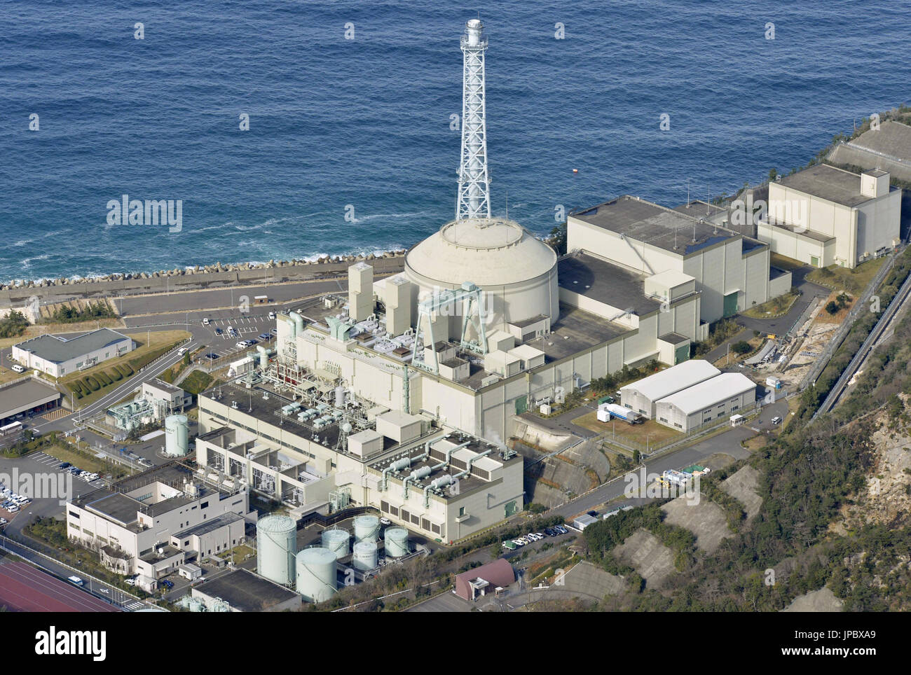 File photo taken in January 2016 shows the reactor building of the ...