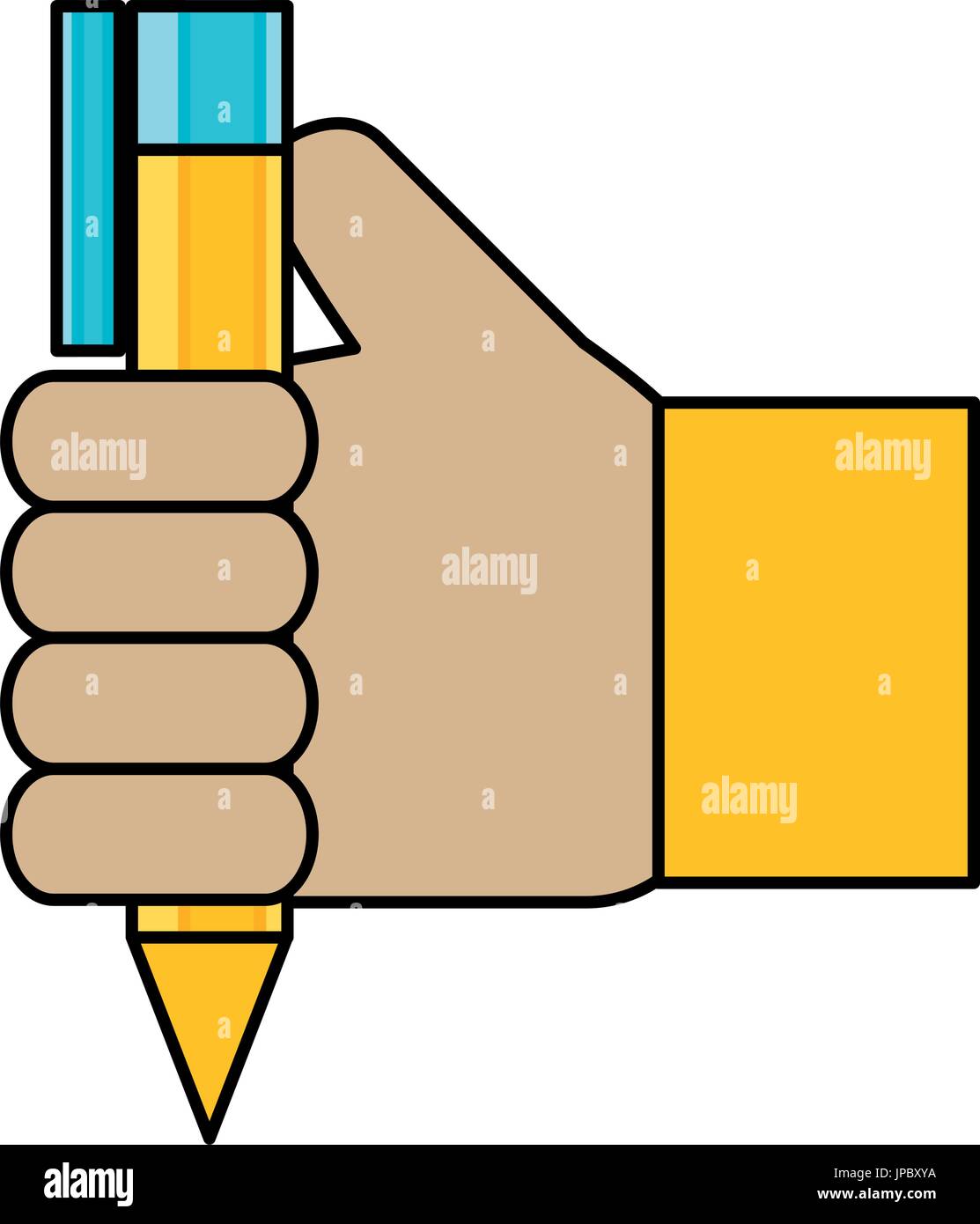 Hand with pen Stock Vector Image & Art - Alamy