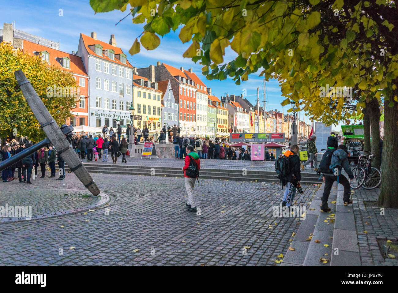 Copenhagen, Hovedstaden, Denmark, Northern Europe. The colored houses ...