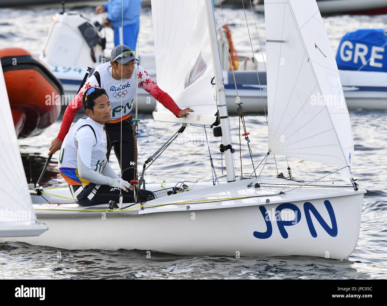 Kazuto Doi (back) and Kimihiko Imamura of Japan prepare to compete in ...