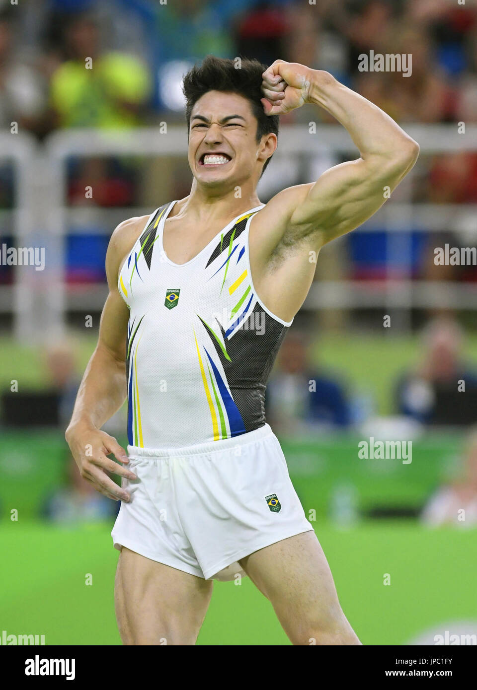 Arthur Mariano, a third-generation Japanese-Brazilian, celebrates after ...