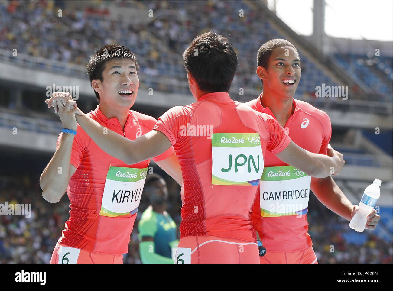 Japanese runners -- (from L) Yoshihide Kiryu, Ryota Yamagata and Aska ...