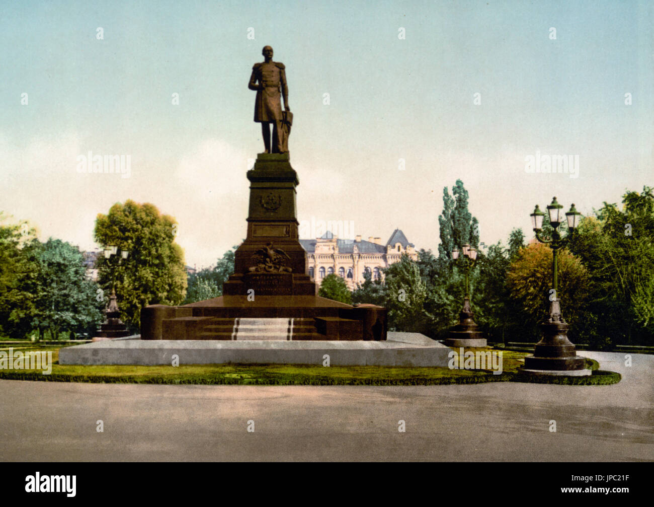 Monument to Emperor Nicholas I, Kiev, Ukraine, circa 1890 Stock Photo ...
