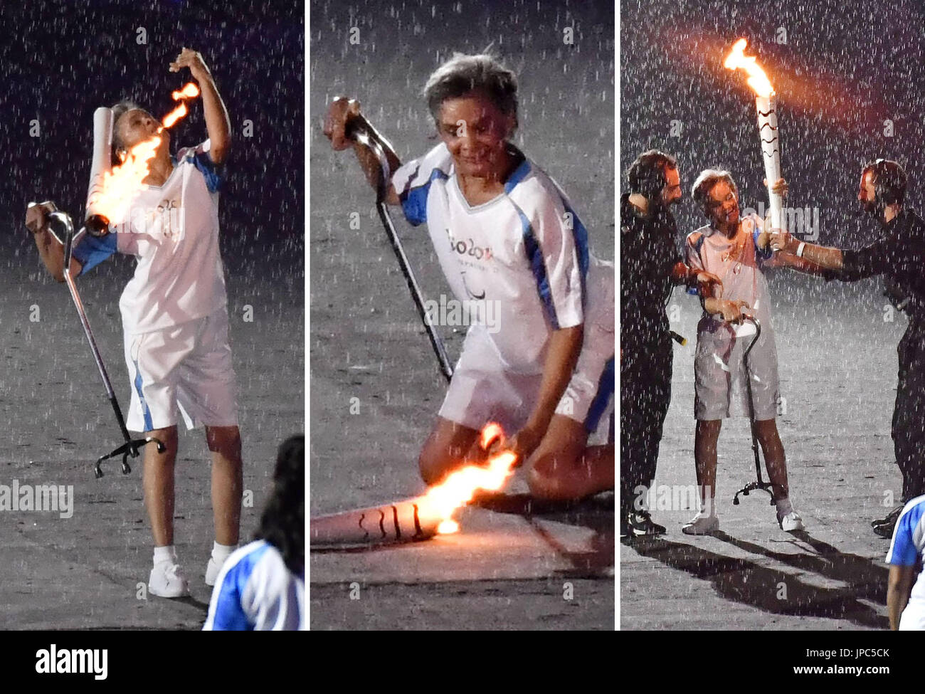 Combination photo shows former Brazilian Paralympian Marcia Malsar, the ...