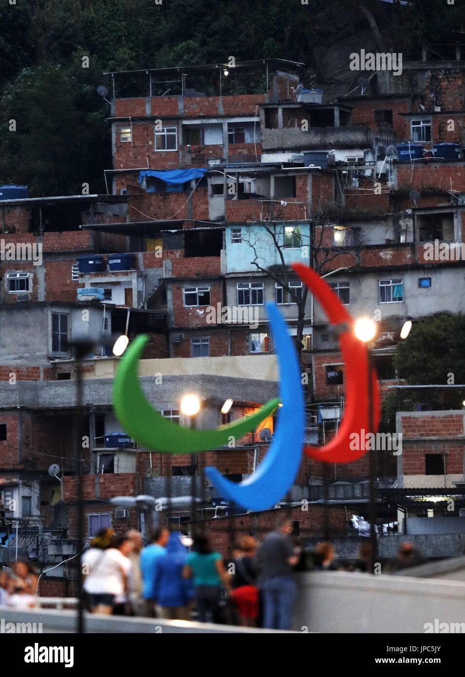 Photo taken Sept. 7, 2016, shows the Agitos, the symbol of the ...