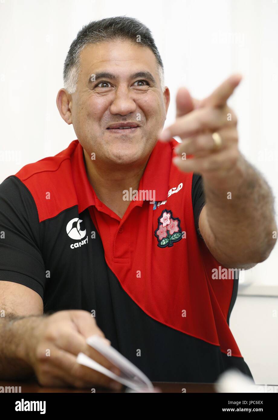 Jamie Joseph, head coach for the Japanese national rugby team, is ...