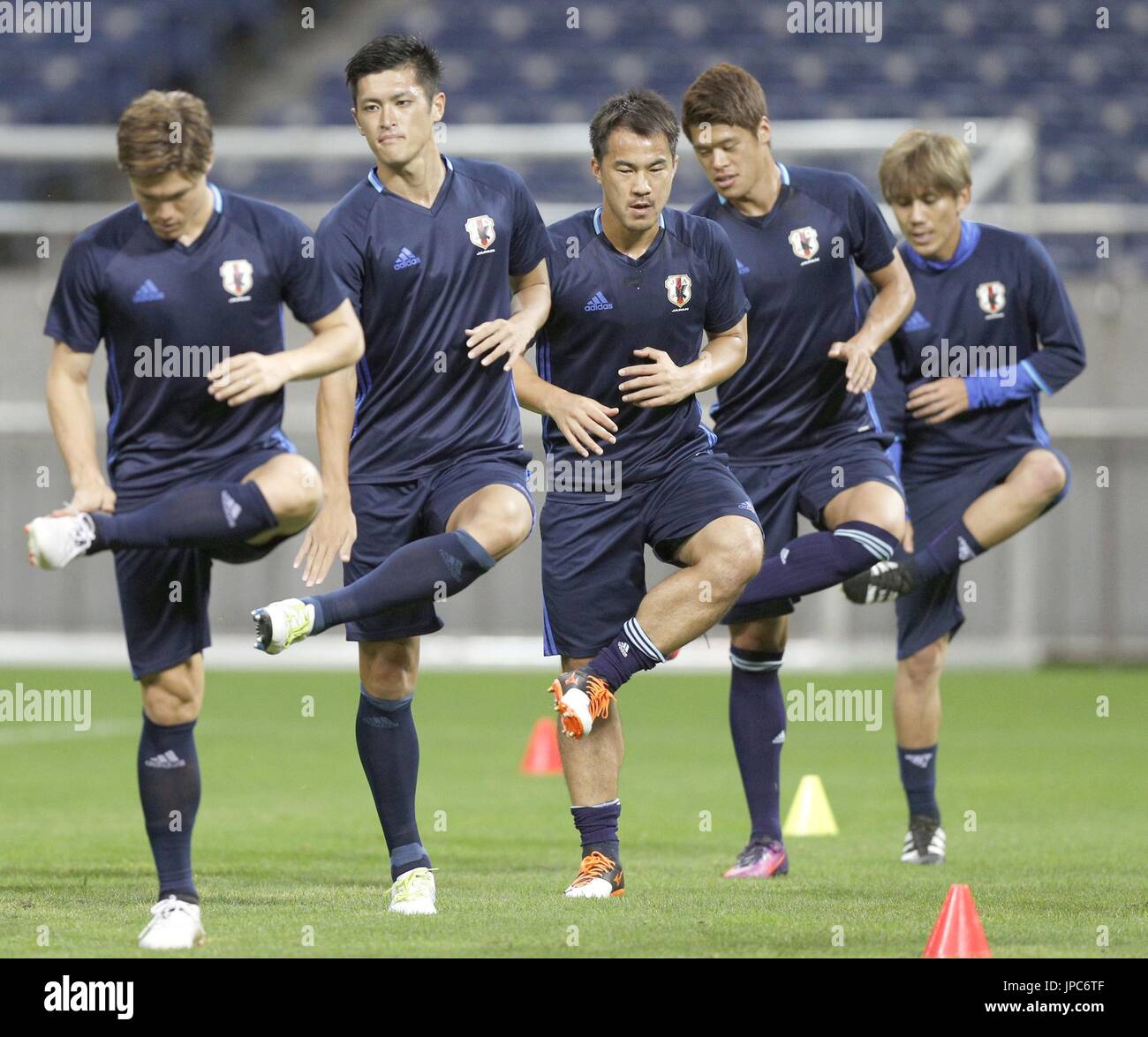 Players of Japan's national team train in Saitama, north of Tokyo, on ...