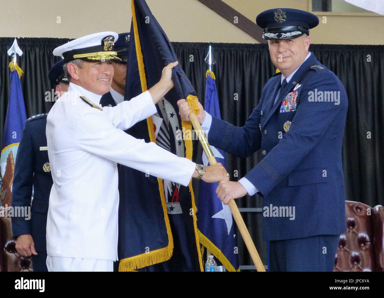 The new commander of U.S. forces in Japan, Lt. Gen. Jerry Martinez (R ...