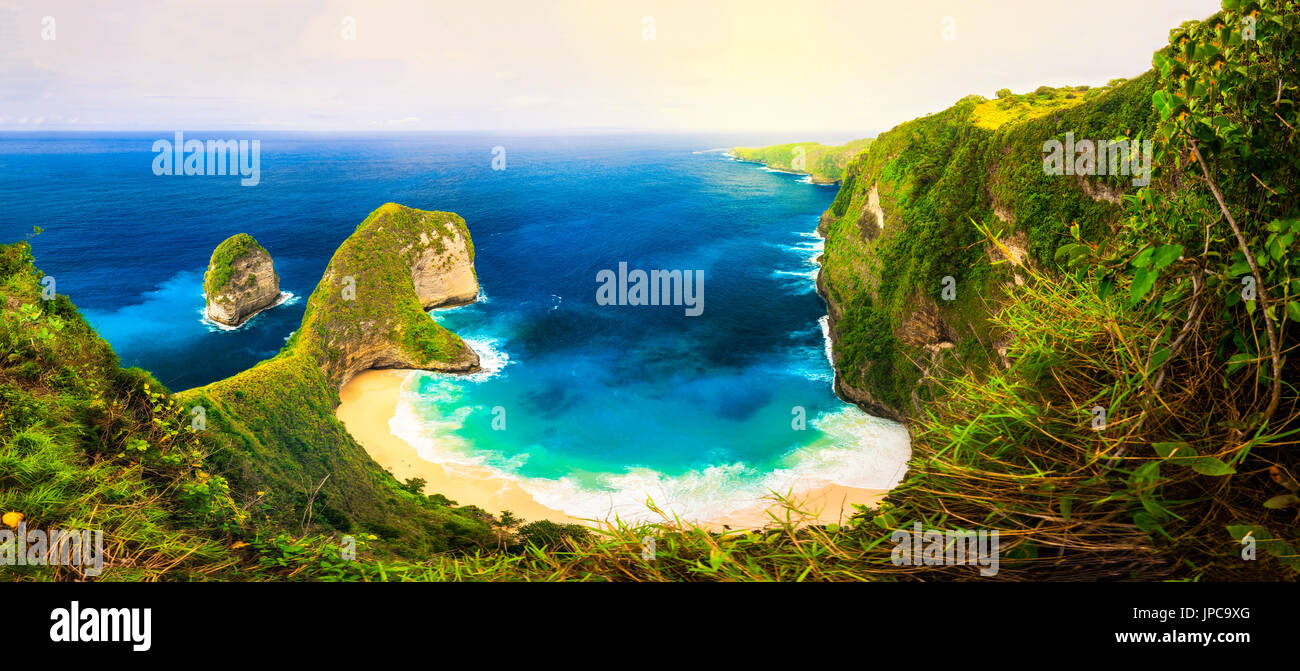 Landscape panorama tropical beach Bali, Indonesia Stock Photo - Alamy