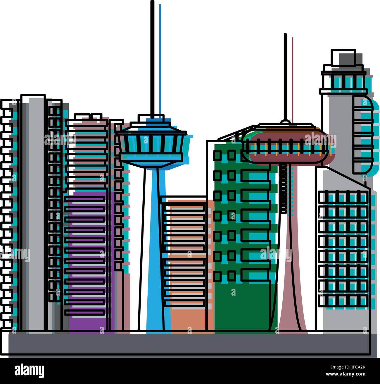 many storeyed urban store buildings modern Stock Vector Image & Art - Alamy