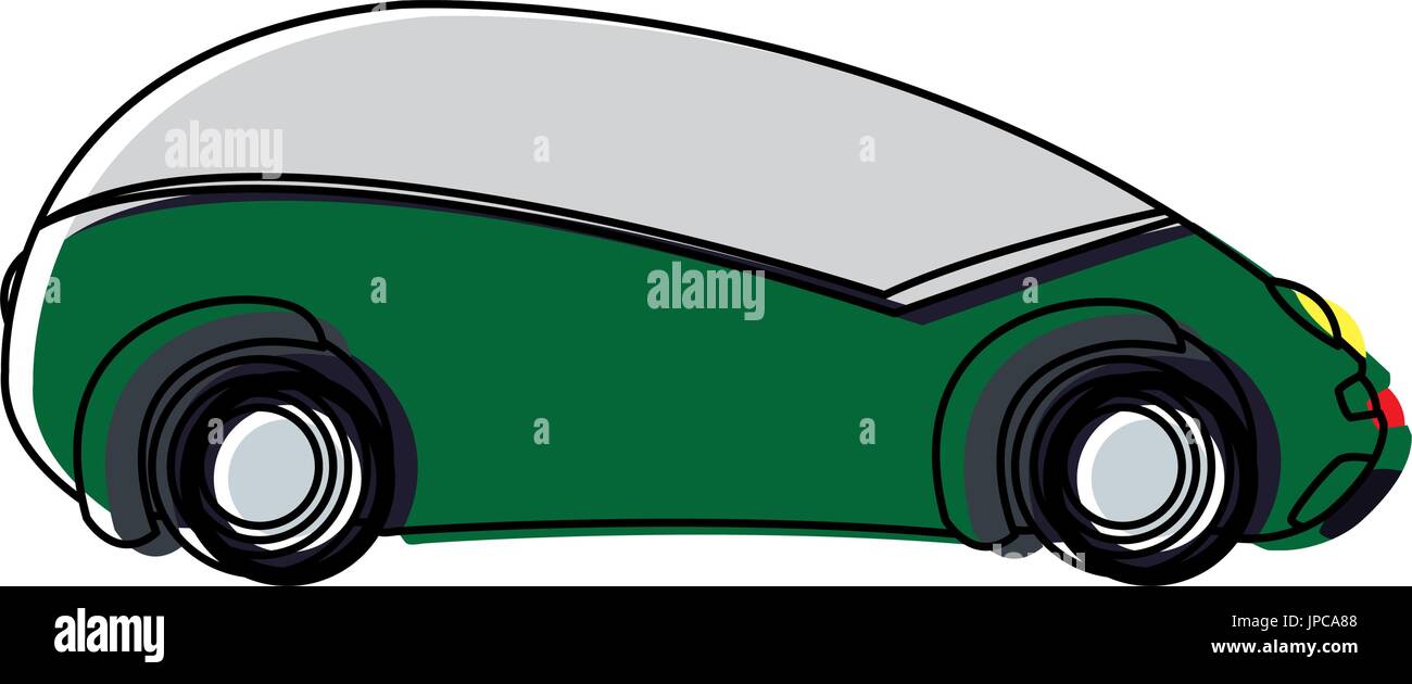 futuristic car vehicle smart autonomous side view Stock Vector Image ...
