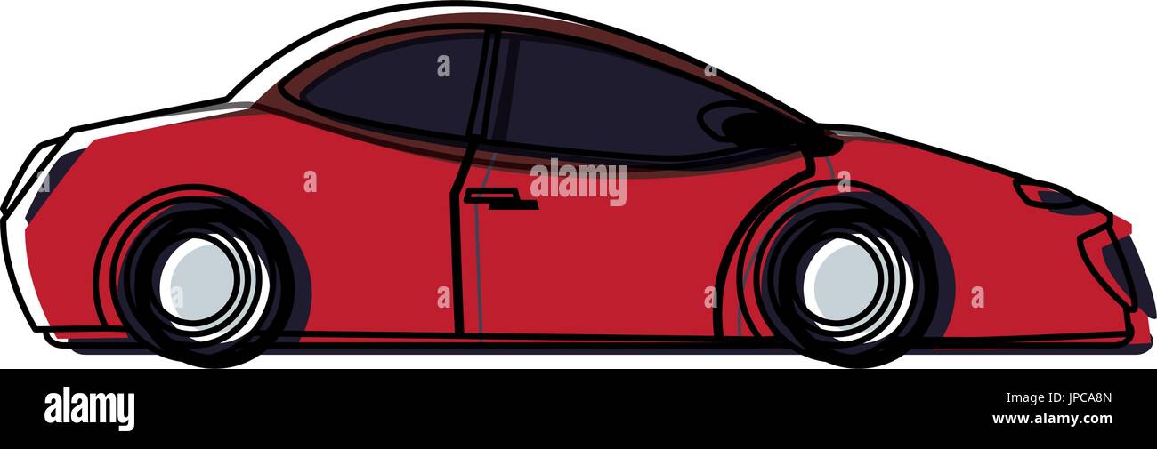 futuristic car vehicle smart autonomous side view Stock Vector Image ...