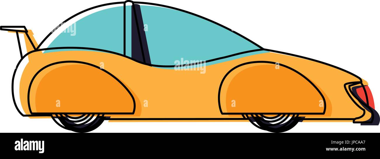 futuristic car vehicle smart autonomous side view Stock Vector Image ...