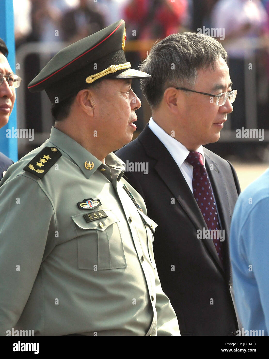Fan Changlong (L), vice chairman of China's Central Military Commission ...