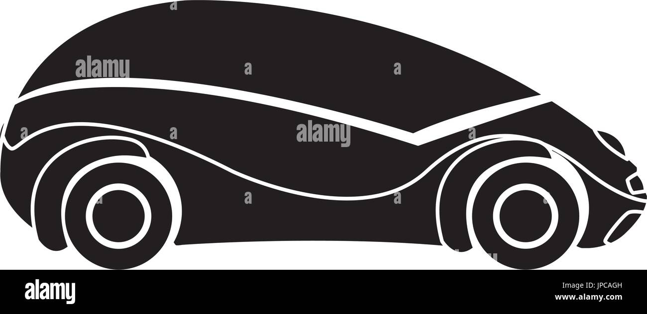 futuristic car vehicle smart autonomous side view Stock Vector Image ...