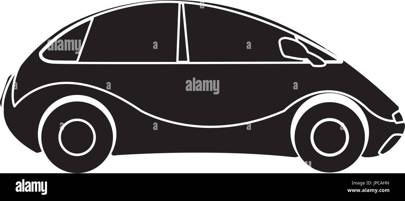 futuristic car vehicle smart autonomous side view Stock Vector Image ...