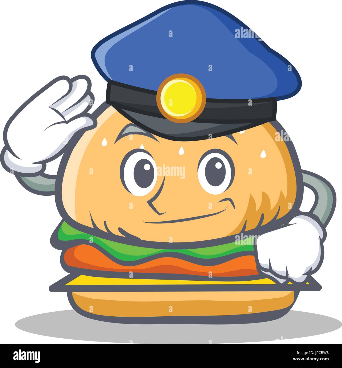 Police burger character fast food Stock Vector Image & Art - Alamy