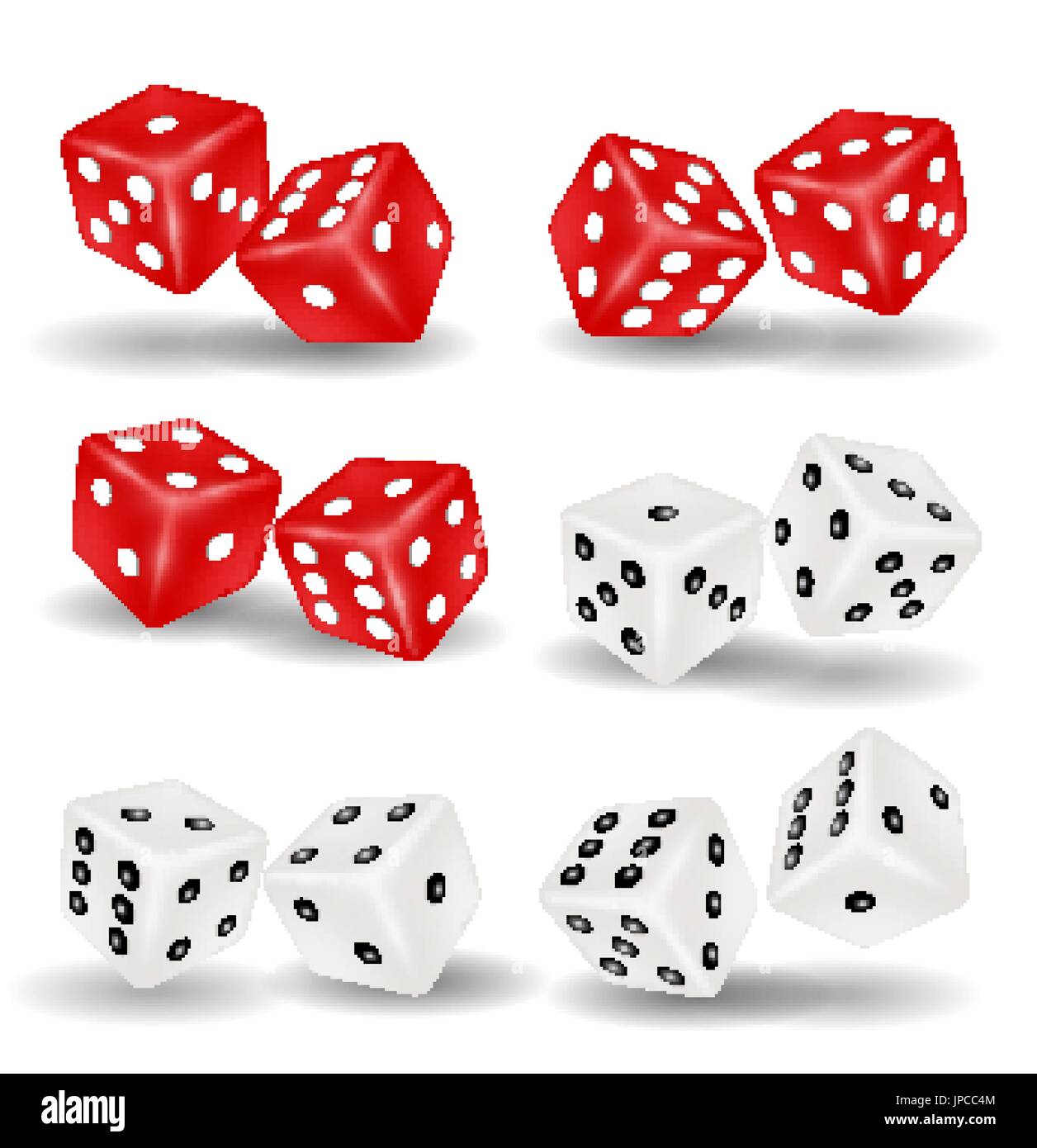 Red white dices risk Stock Vector Images - Alamy