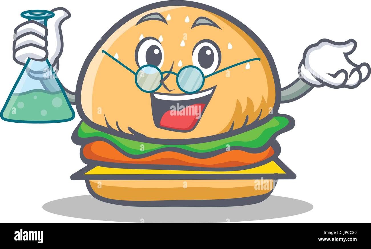Professor burger character fast food Stock Vector Image & Art - Alamy