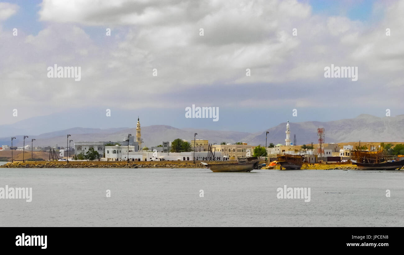 Coastal view of Sur - Oman Stock Photo - Alamy