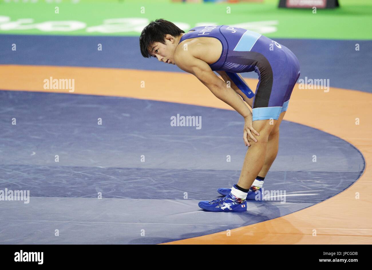 Japanese freestyle wrestler Rei Higuchi reacts after losing to Vladimer ...