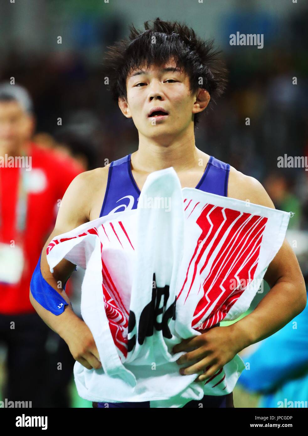 Japanese freestyle wrestler Rei Higuchi leaves after losing to Vladimer ...