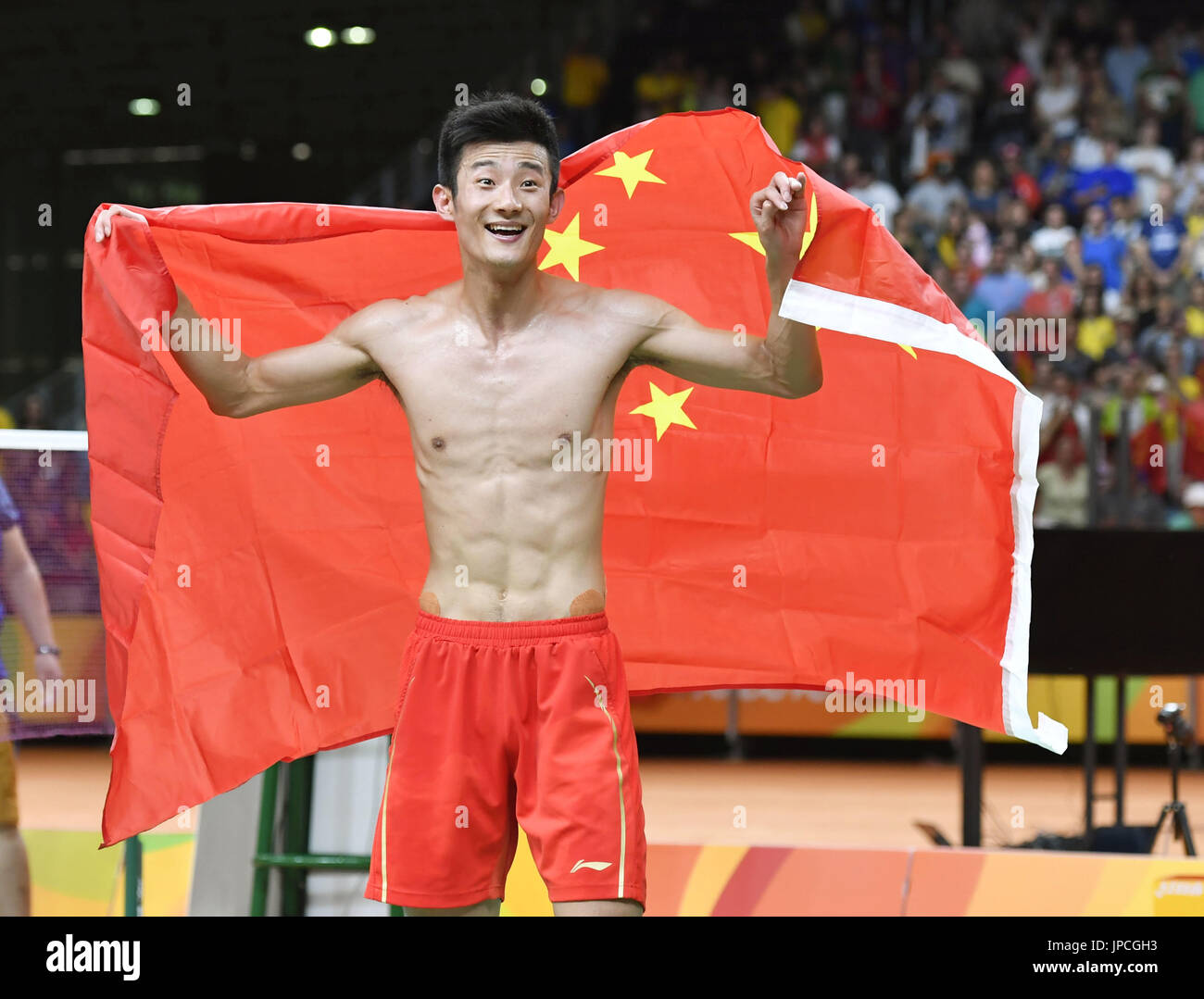 Chinese badminton player Chen Long celebrates with his country's ...